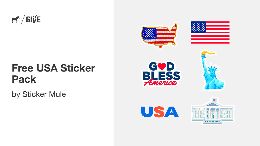 Free USA Sticker Pack | Sticker Mule
